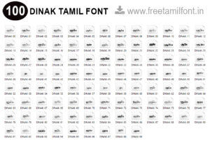 Dinak Tamil 100 Fonts Zip Free Download
