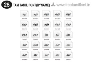 TAM Tamil 25 Font Zip Free Download